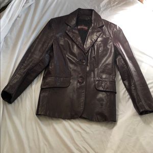 Vintage | Jackets & Coats | Rare Vintage Genuine Plum Leather Jacket ...